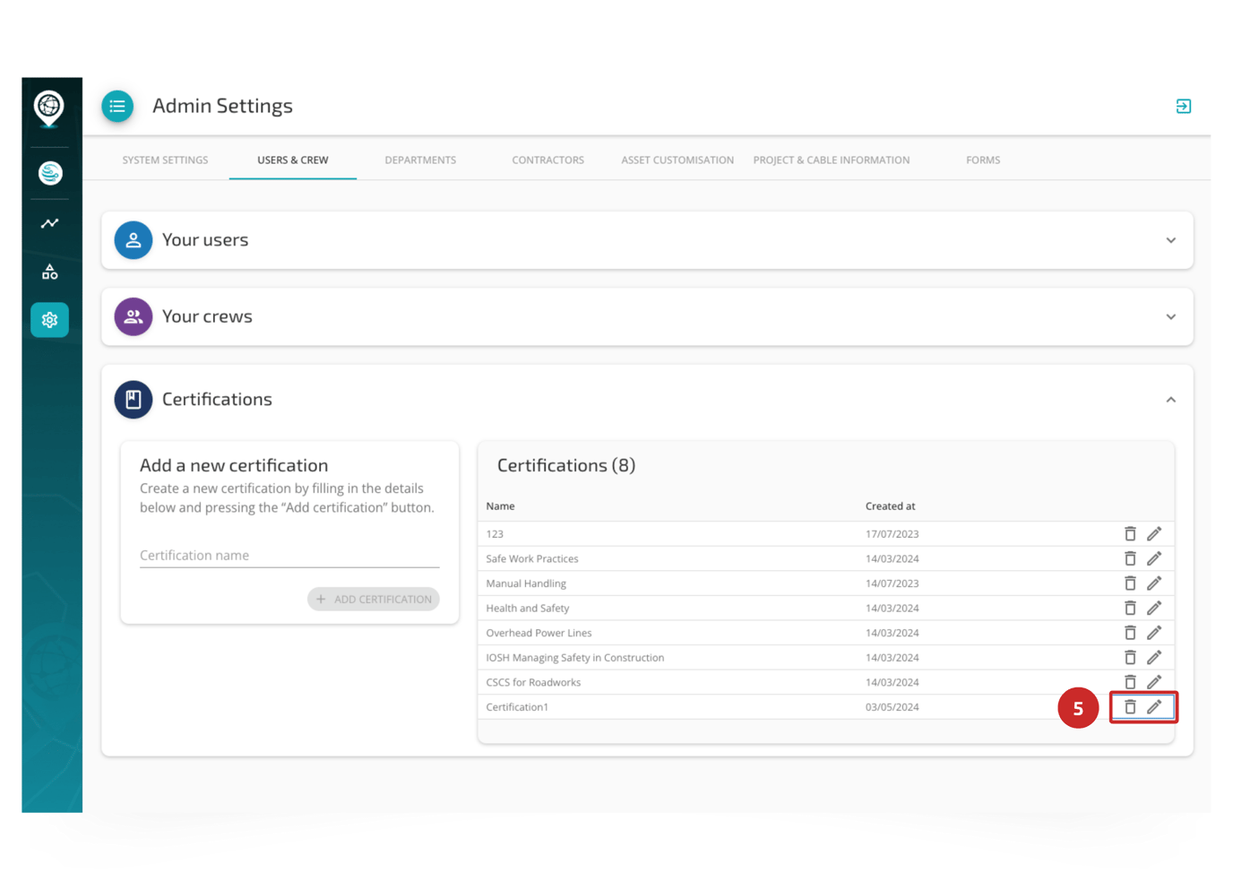 How to Create, Update and Remove Certifications
